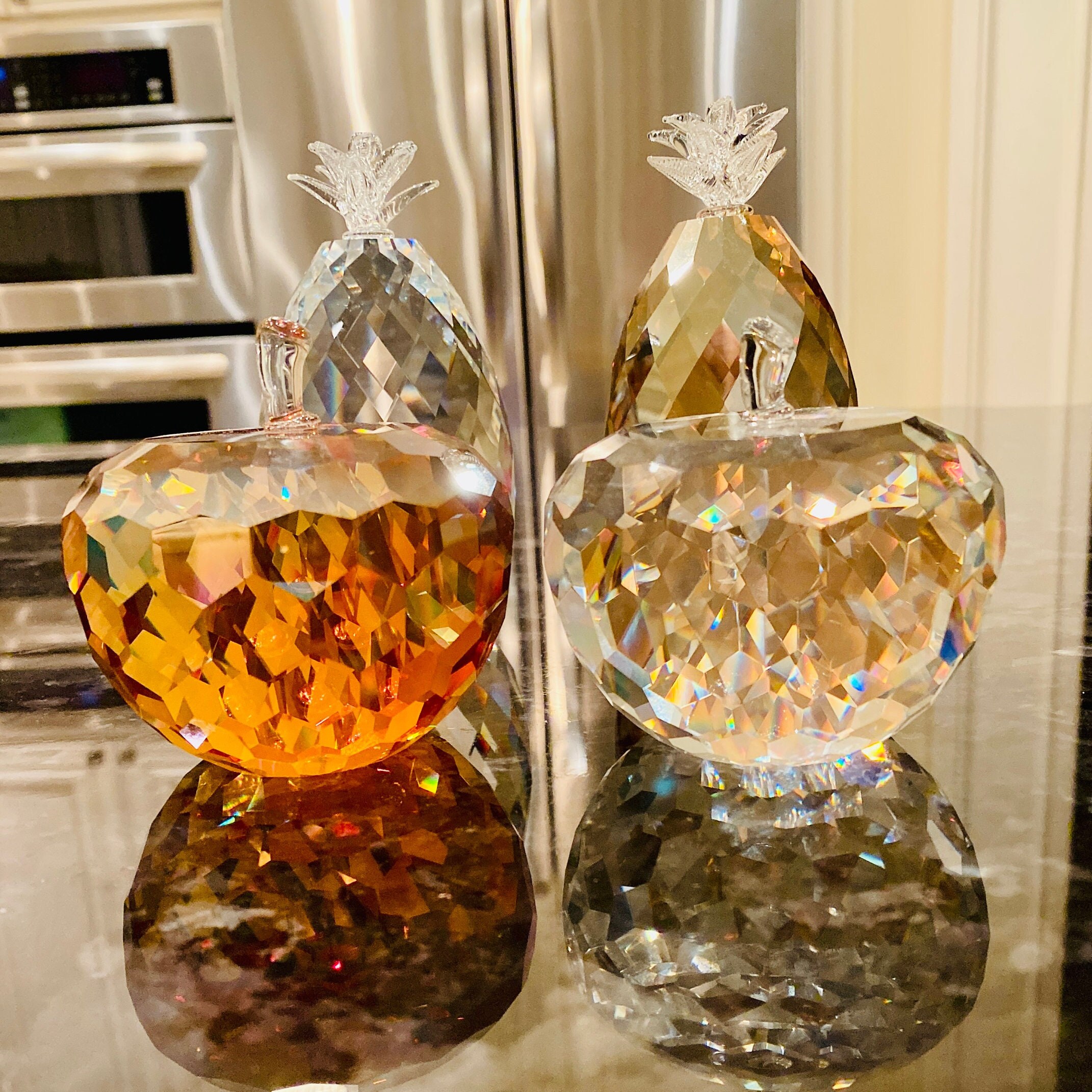 NEW Vintage Simon Designs Crystal Pineapple / Apple - Etsy