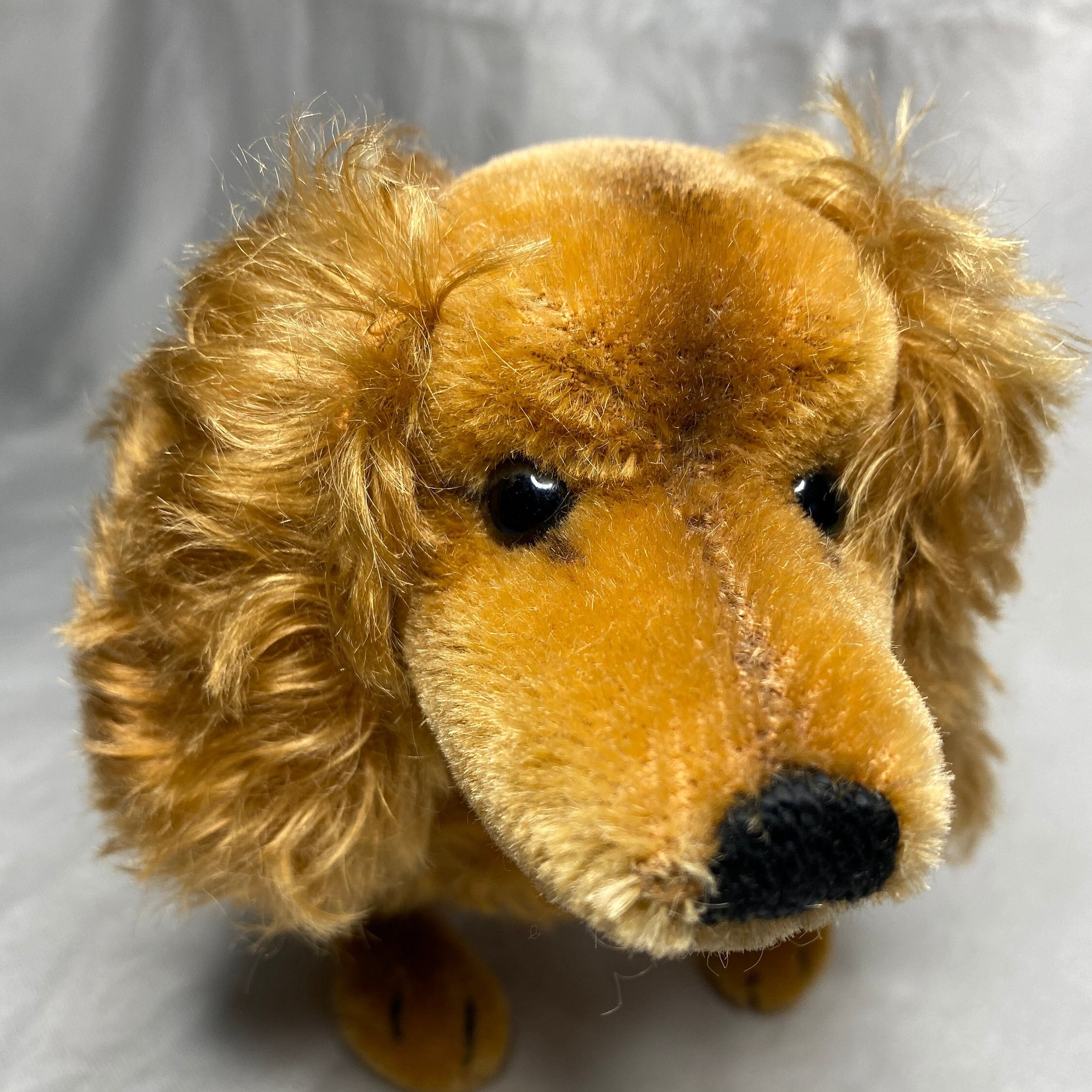 RARE Large Steiff Vintage Long Red Haired Dachshund Named Waldi 4140/22 ...