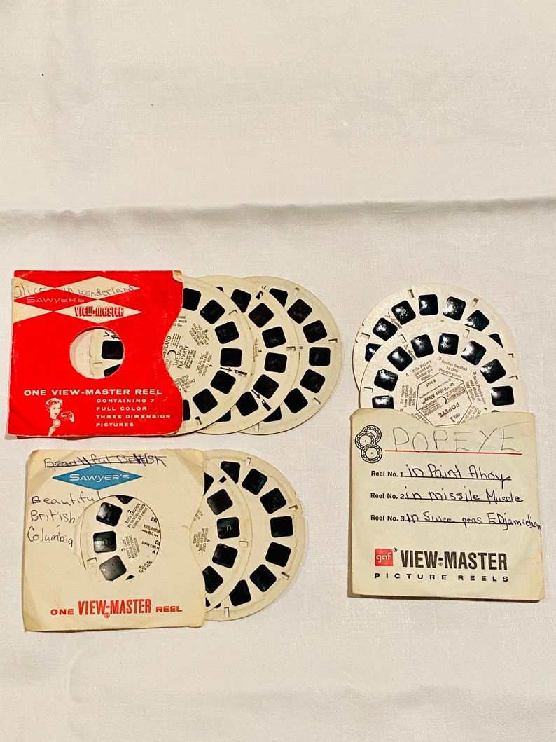 70s Vintage Gaf View-master Toy With 36 3D Stereo Reels - Works ...