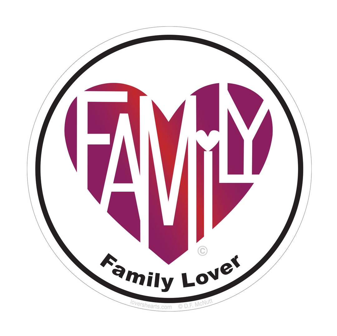 Family! Lover's Heart® Laptop, Water Bottle Sticker Decal - Etsy