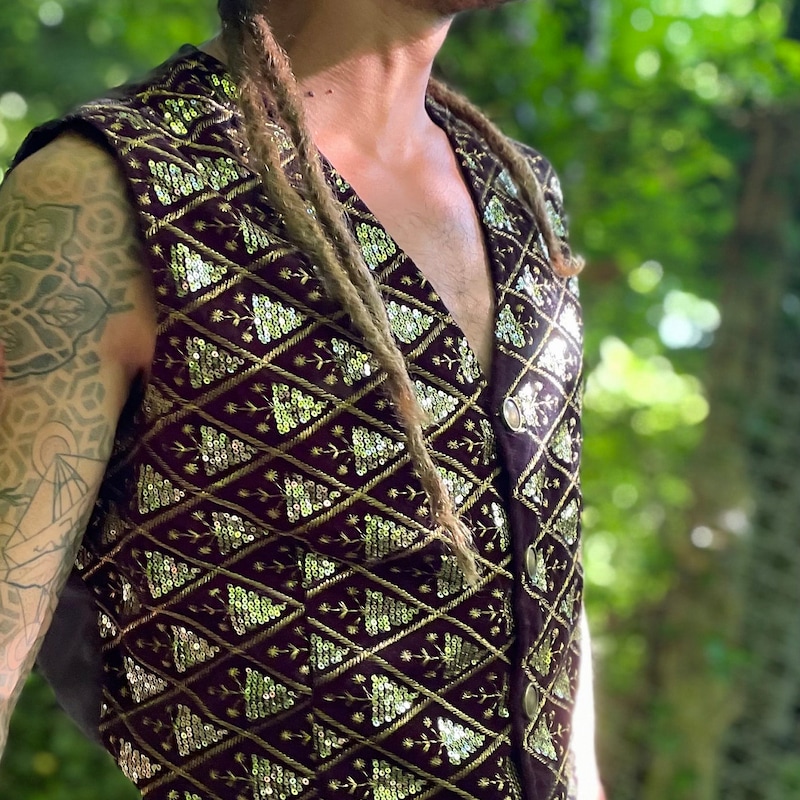 Mens Sparkly Waistcoat - Etsy UK