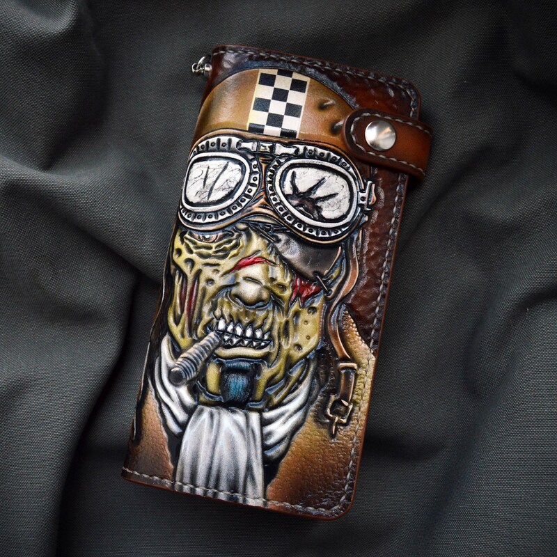 Biker Wallet - Etsy