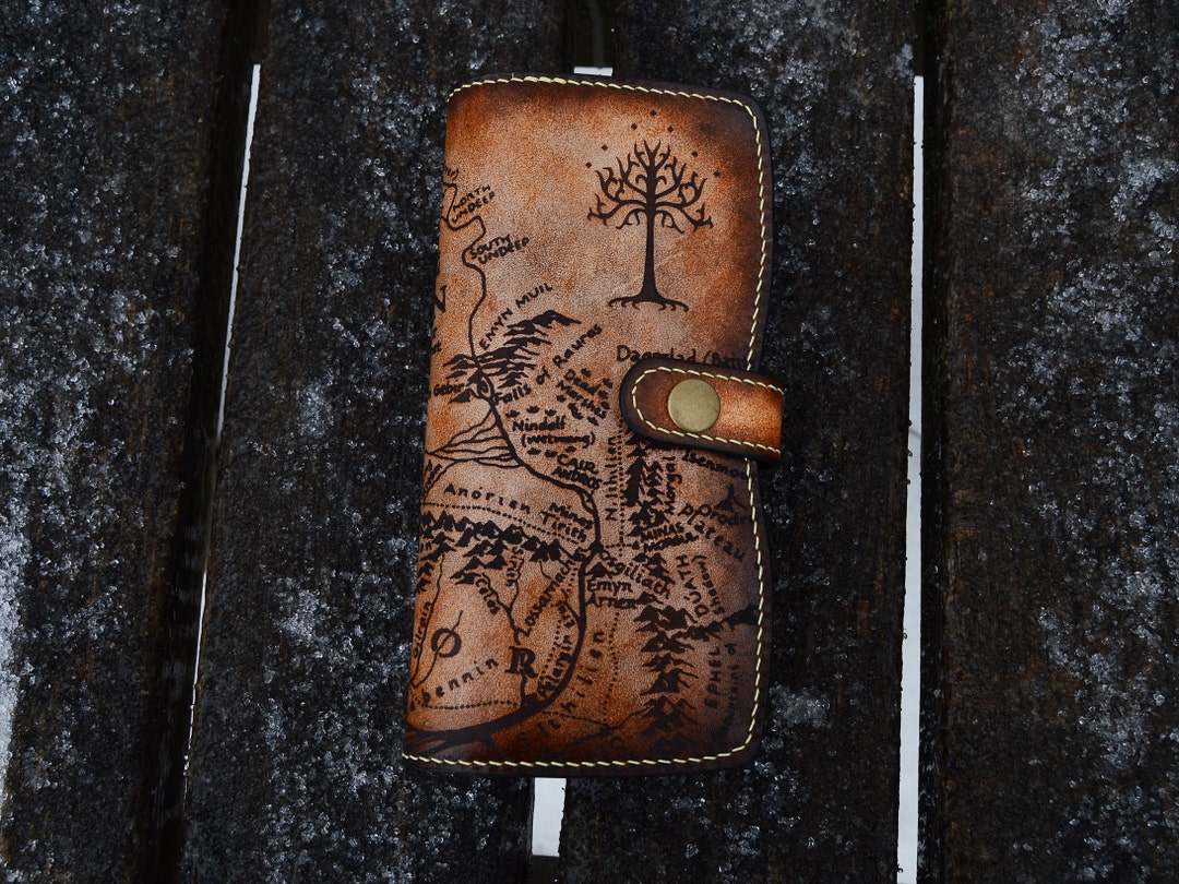 Middle Earth Wallet, LOTR Wallet, Middle Earth Map, Tolkien Wallet ...