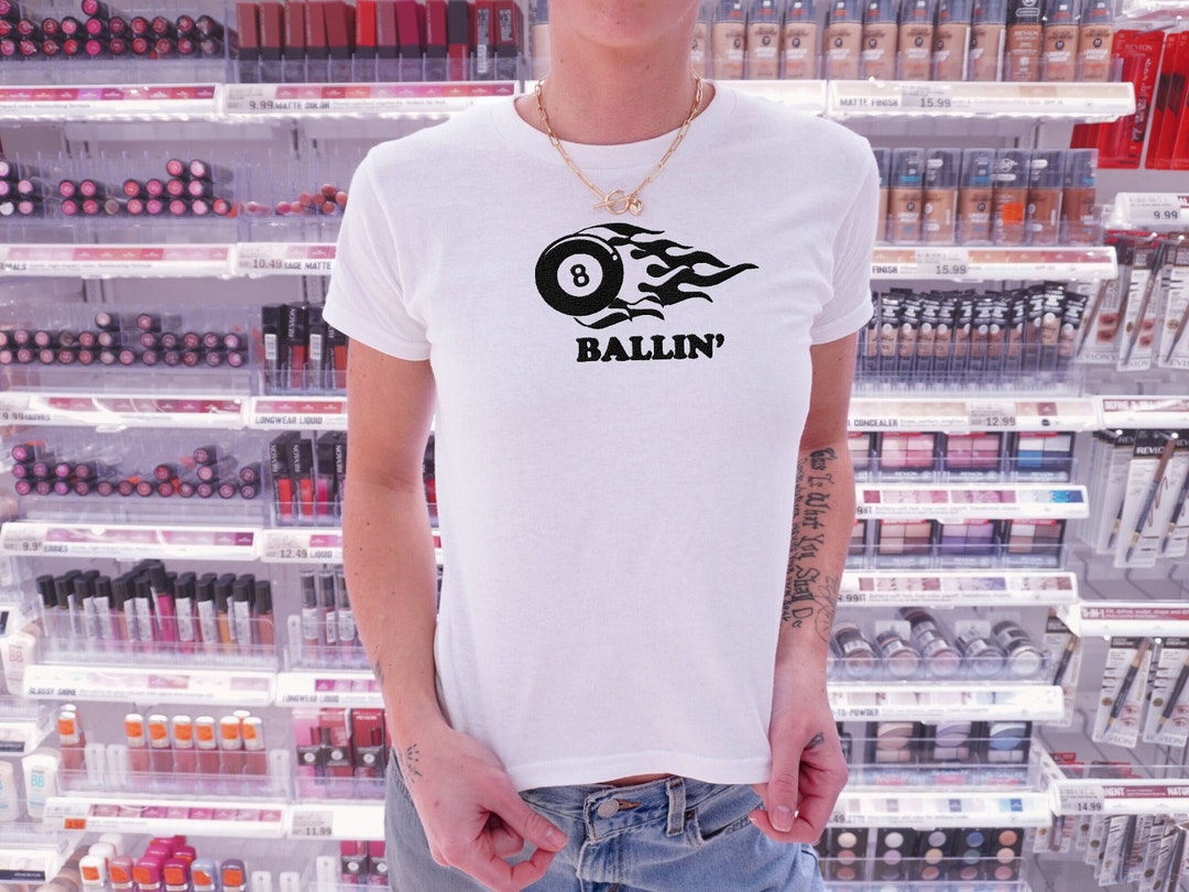 8 Ball Baby Tee EMBROIDERED 8 Ball Graphic Tee Billiard Shirt Pool ...