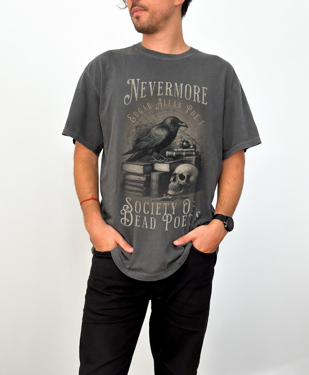 Edgar Allan Poe Shirt Halloween Reading T Shirt for Men Nevermore ...