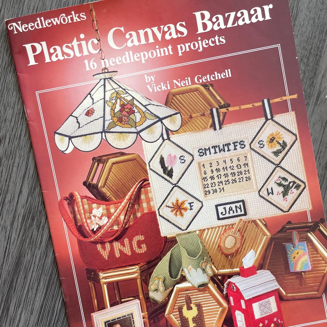 Vintage Plastic Canvas Bazaar Needlepoint Projects Booklet - Etsy