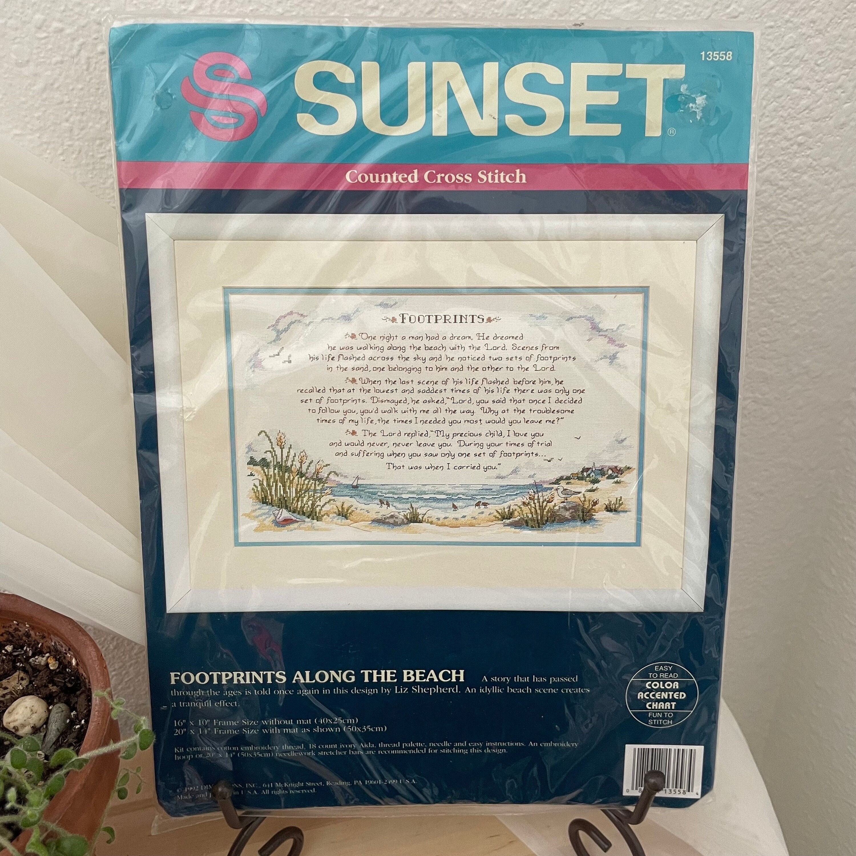 Footprints Along the Beach Counted Cross Stitch Kit No. 13558 by ...