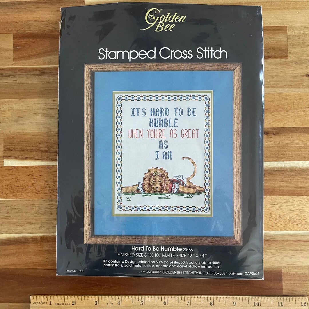 Hard to Be Humble - Stamped Cross Stitch Kit No. 20166 Vintage From ...