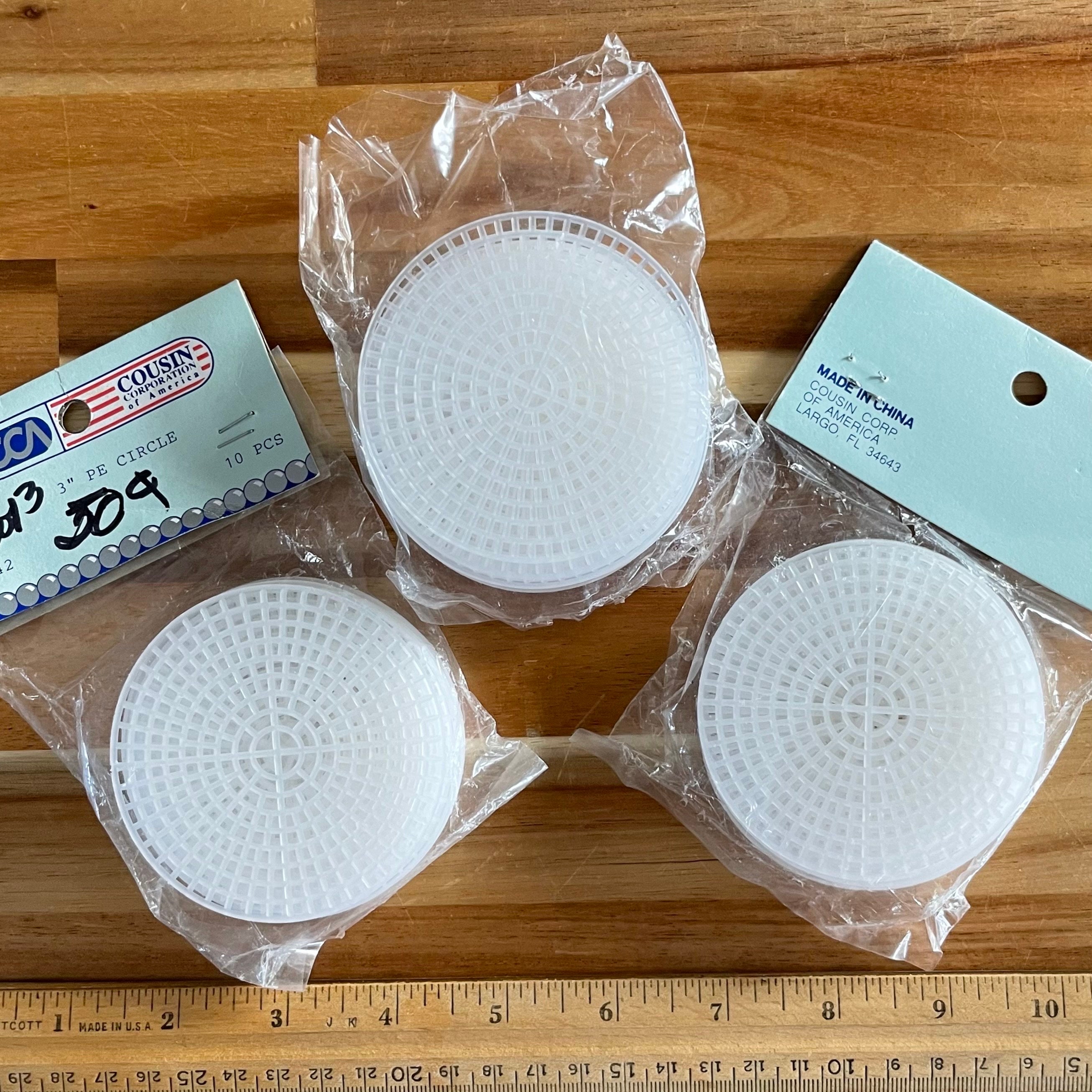 3 Inch Vintage Plastic Canvas Circles by Cousin Corp of America 35 ...