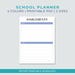 Weekly School Planner Printable Instant Download Letter A4 Size ...