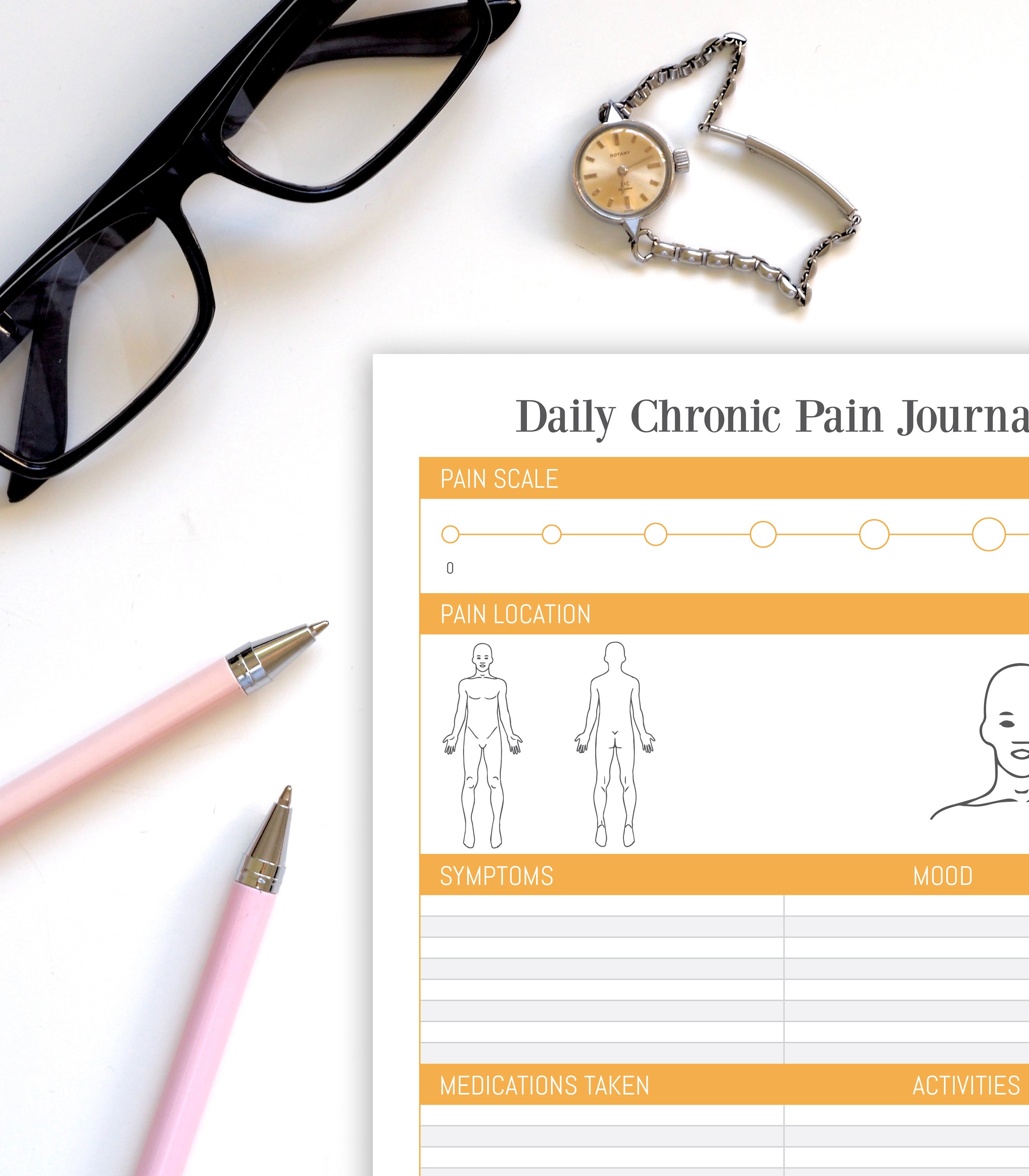 Daily Chronic Pain Journal | Printable and Digital | Chronic Pain ...