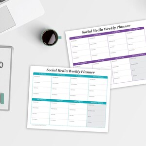 Weekly Social Media Planner | Printable Instant Download | Digital ...