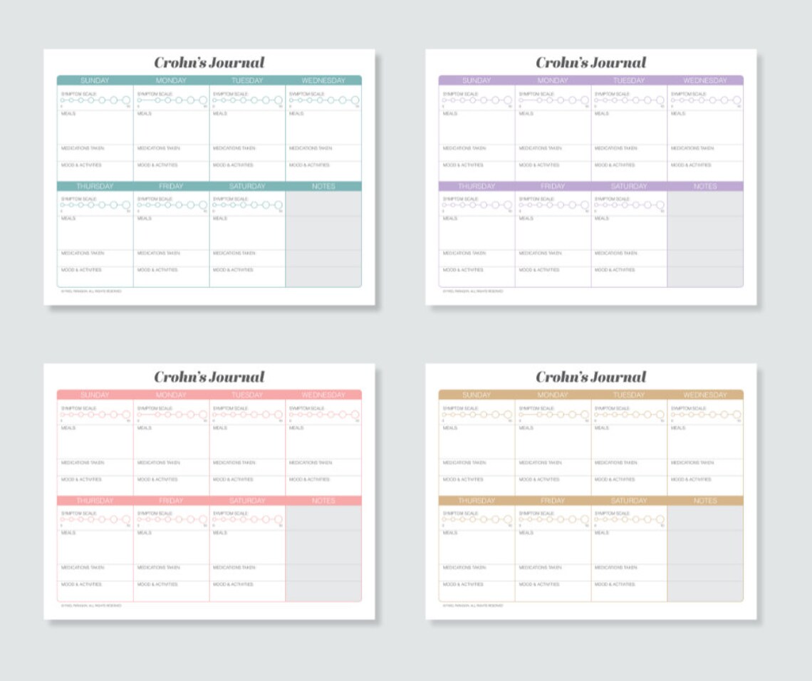 IBD Tracker Crohn's Disease Tracker Printable Instant Download Letter ...