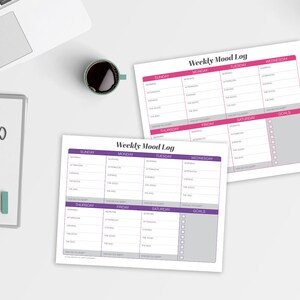 Weekly Mood Log | Printable Instant Download | Letter A4 Size ...