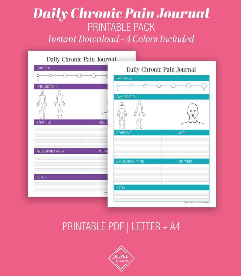 Daily Chronic Pain Journal | Printable and Digital | Chronic Pain ...