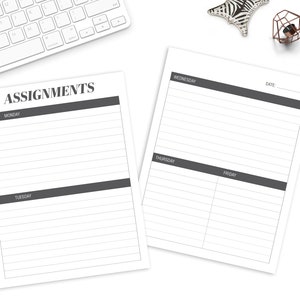 Weekly School Planner Printable Instant Download Letter A4 Size ...