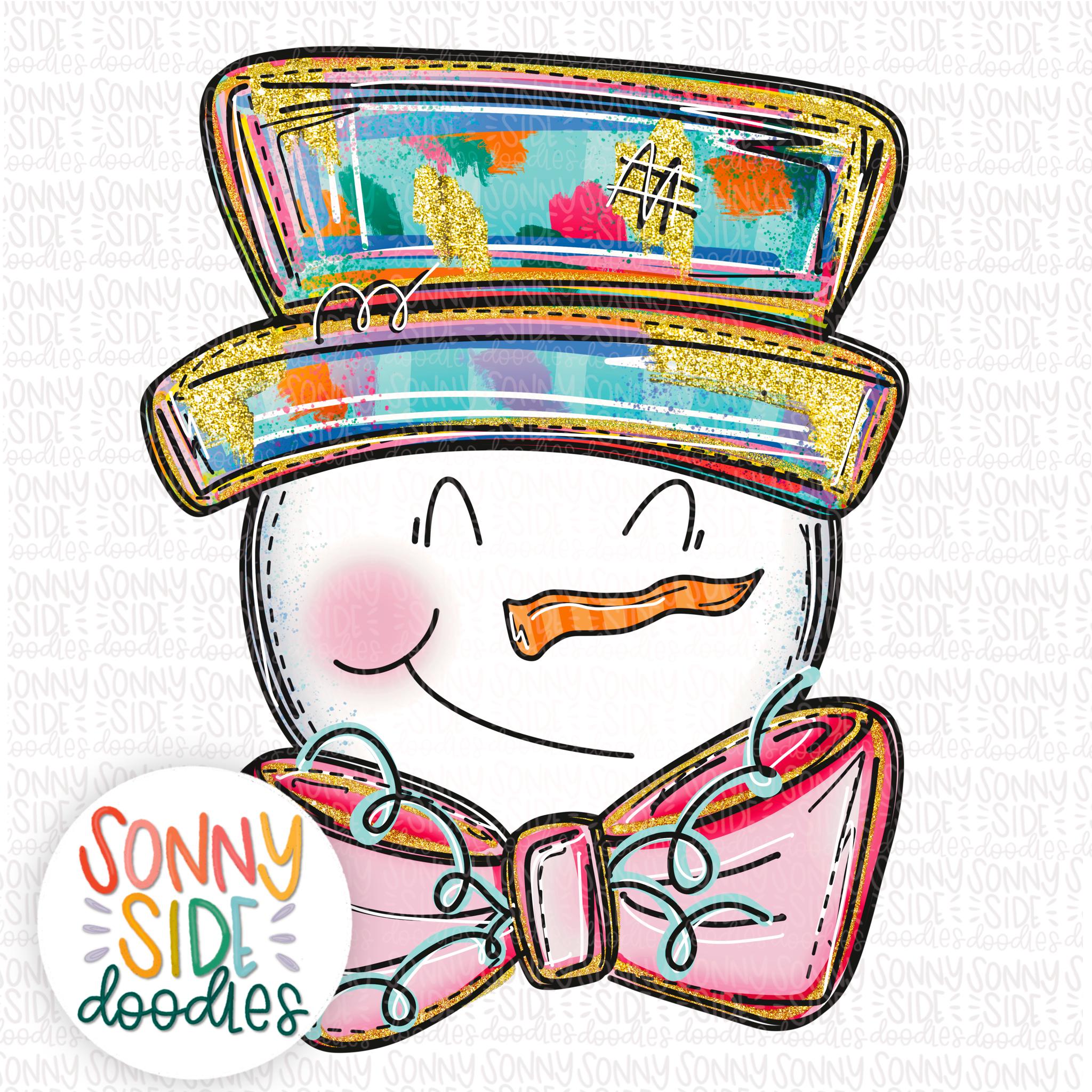 Funky Snowman PNG | Snowman Coquette PNG Design | Hand Drawn ...