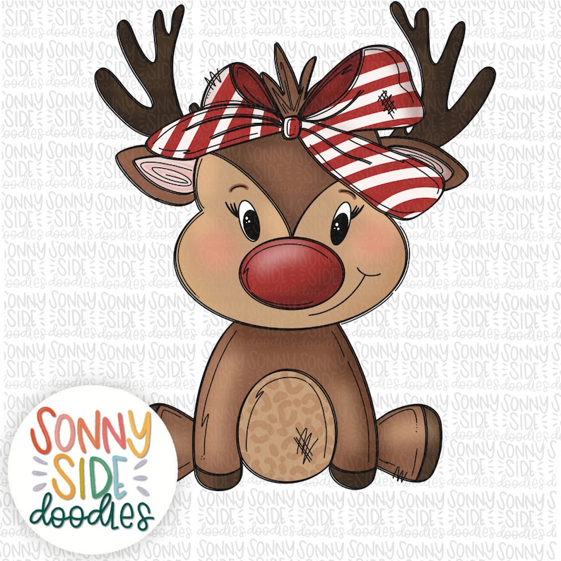 Reindeer PNG Design | Hand Drawn | Christmas Shirt | Digital Download ...