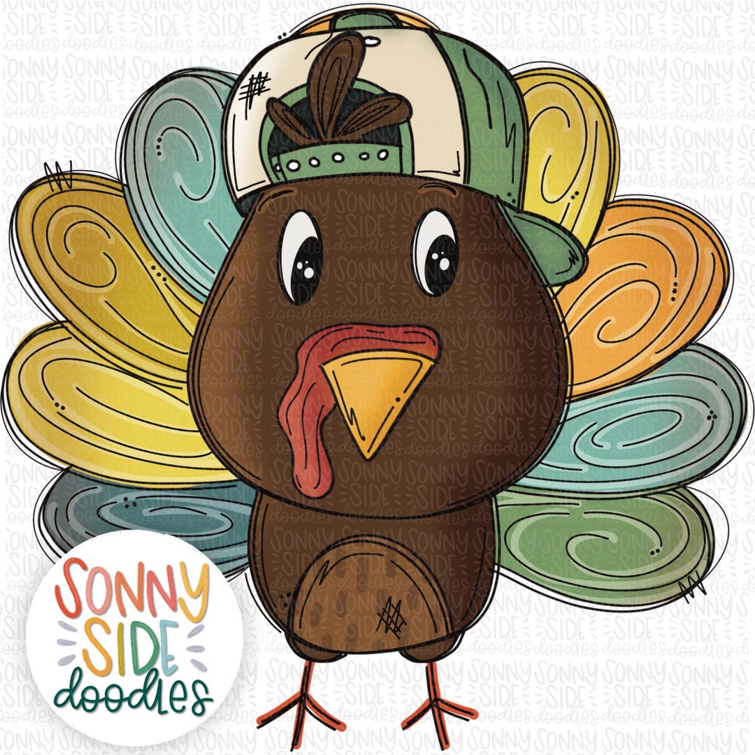 Boy Turkey PNG | Hand Drawn | Thanksgiving Sublimation Design | Turkey ...
