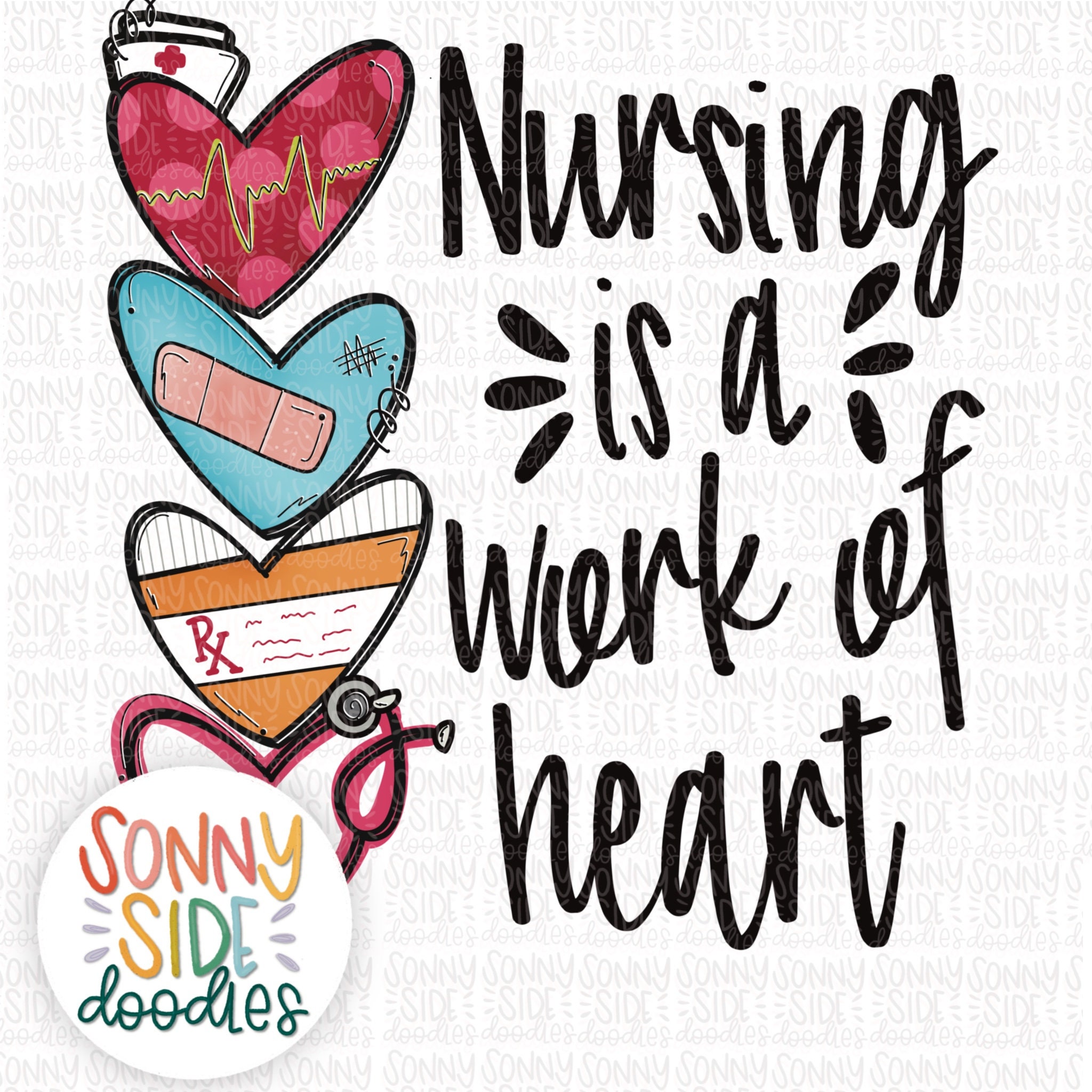 Nurse Nursing is a Work of Heart PNG, Future Nurse PNG, Gifts for ...