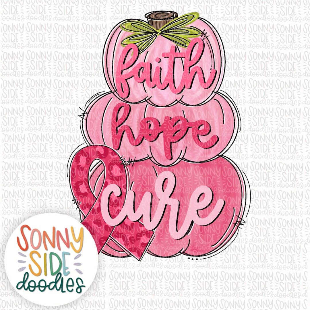 Pink Pumpkin Stack PNG Awareness Sublimation PNG Design | Breast Cancer ...