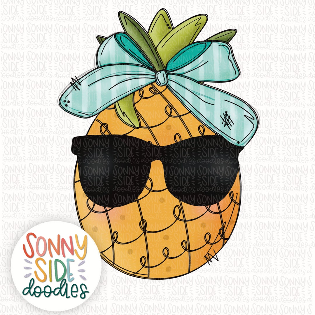 Pineapple Girl PNG | Beach Bum PNG | Girl Beach Png| Pineapple Bow ...