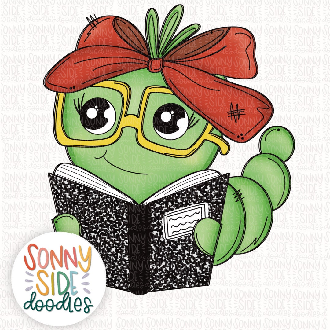 Bookworm Bow | Girl Apple | Back to School | First Day of School | Girl ...