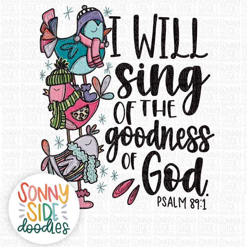 Christian Sublimation Design | Bible Verse | Psalms | Winter Birds ...