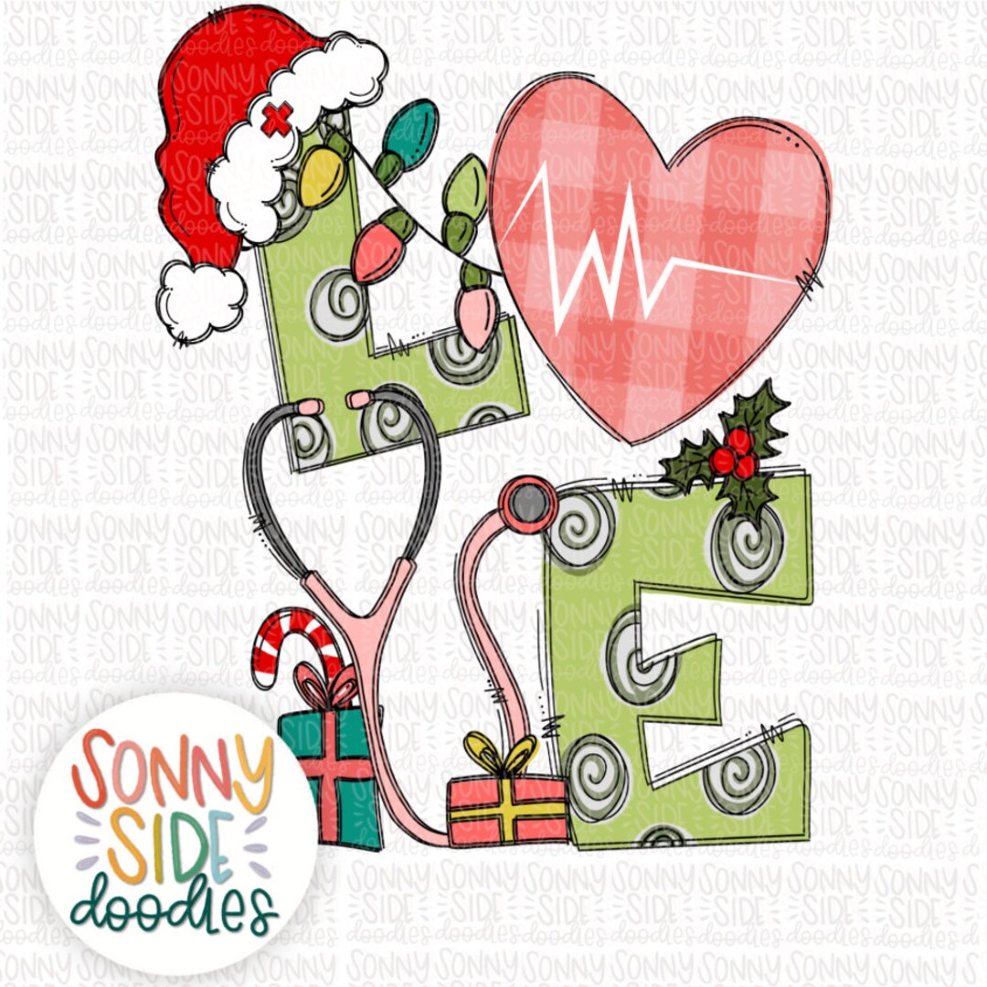 Christmas Love PNG Sublimation | Nurse | Medical | Christmas Nurse PNG ...