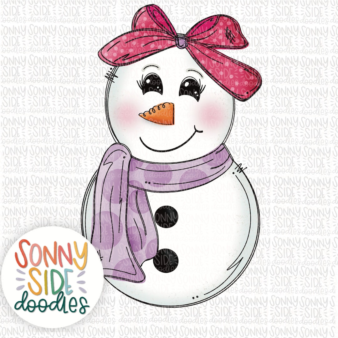 Snowman Girl PNG Design | Hand Drawn | Christmas Shirt | PNG Download ...