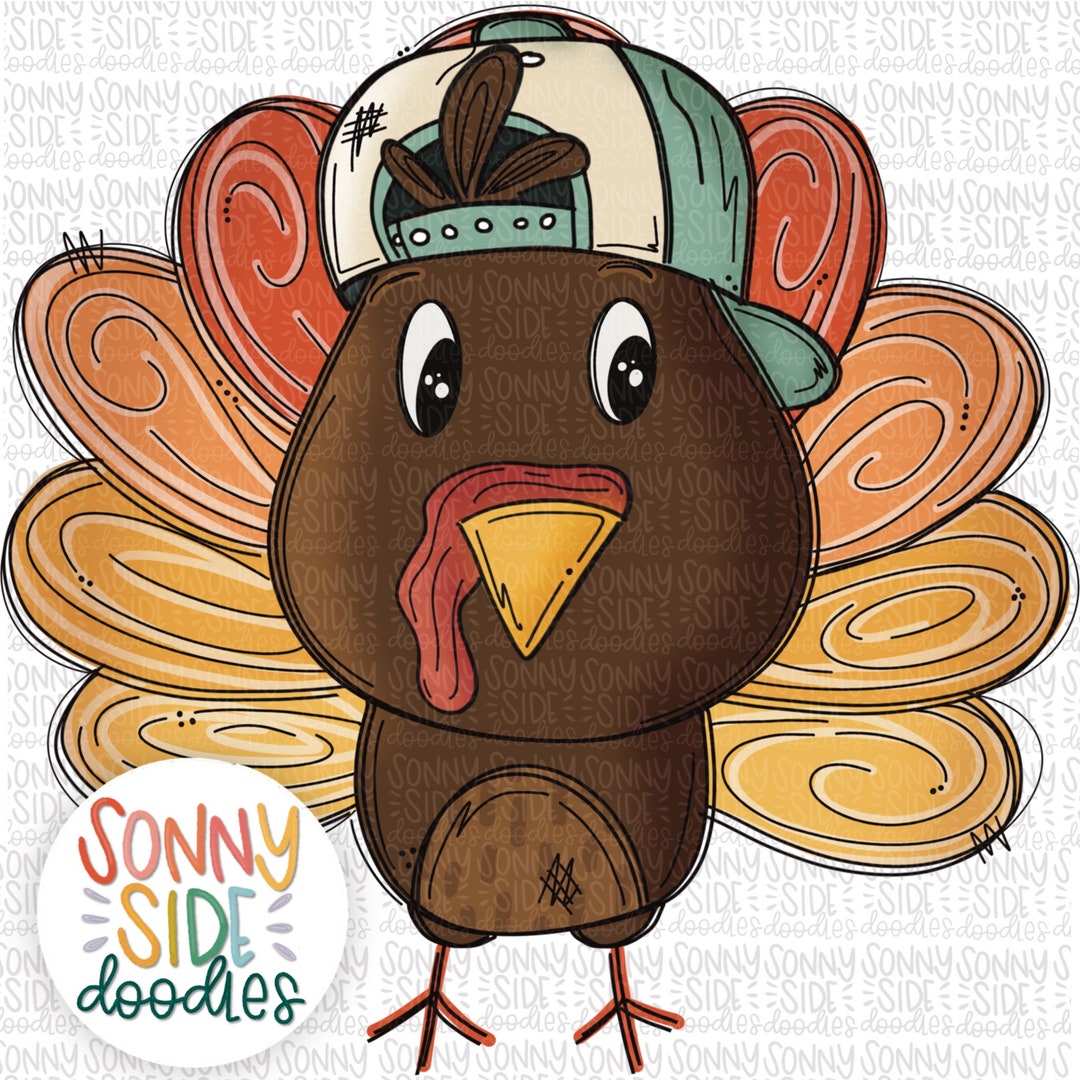 Boy Turkey PNG | Hand Drawn | Thanksgiving Sublimation Design | Turkey ...