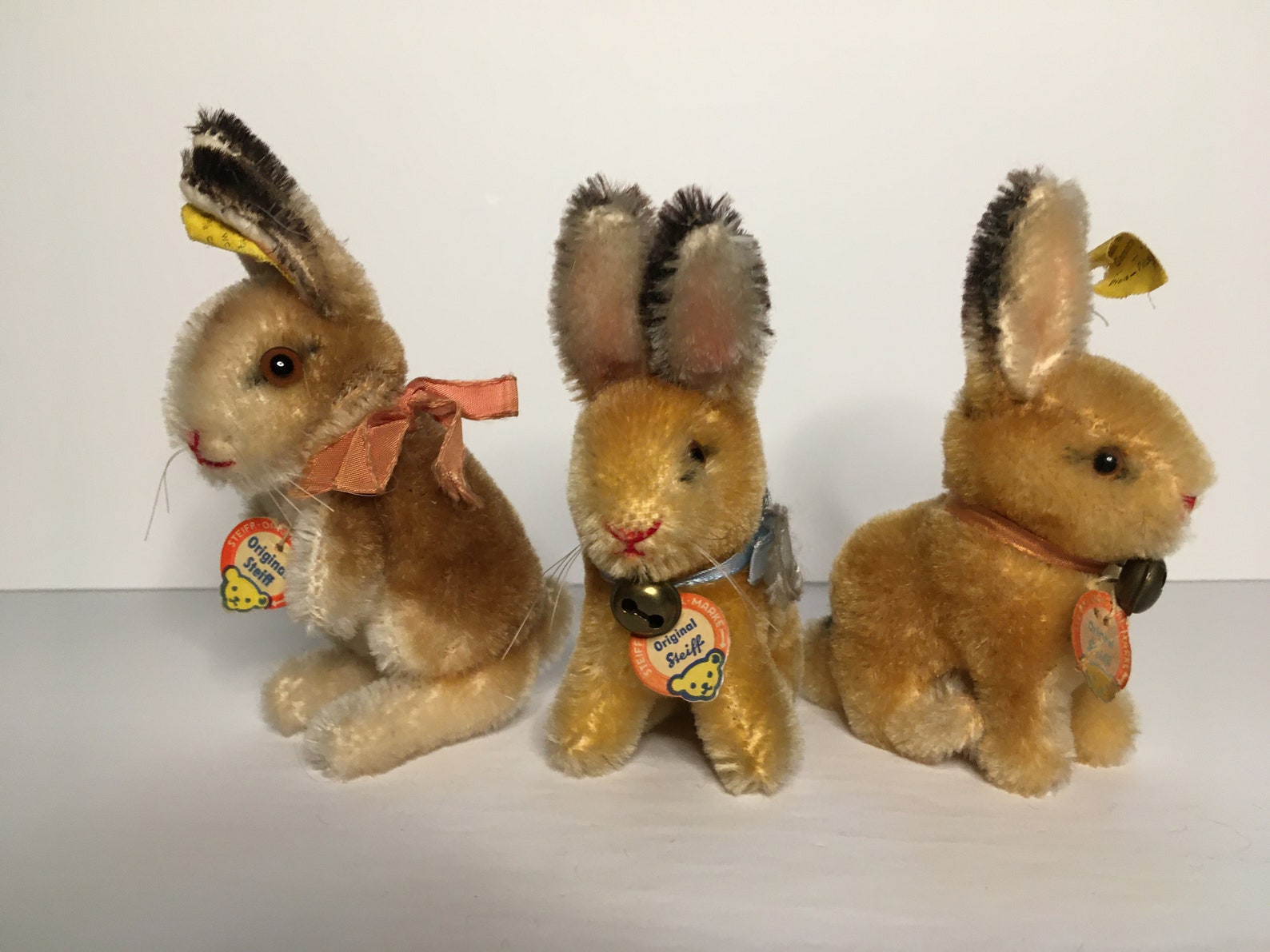 Steiff collection of 3 little original 1950's rabbits | Etsy