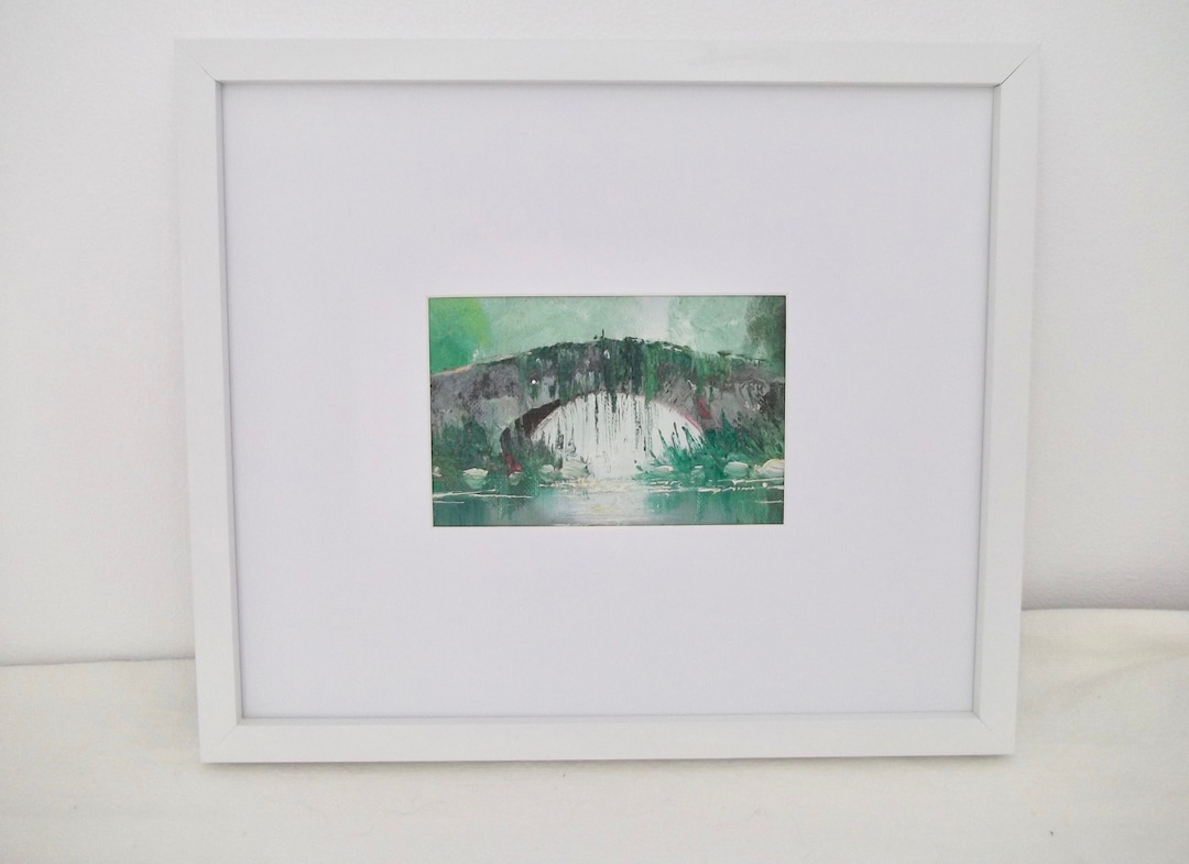 Original Acrylic Painting Stone Bridge Scenic Art Landscape - Etsy