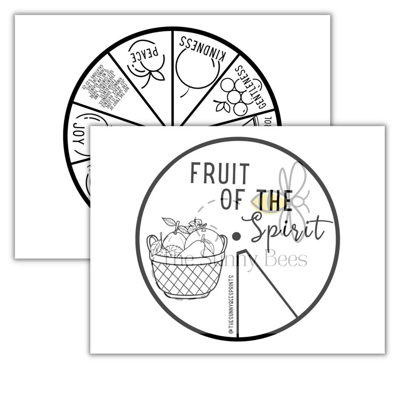 Fruit of the Spirit Color Wheel Coloring Activity Galatians - Etsy México
