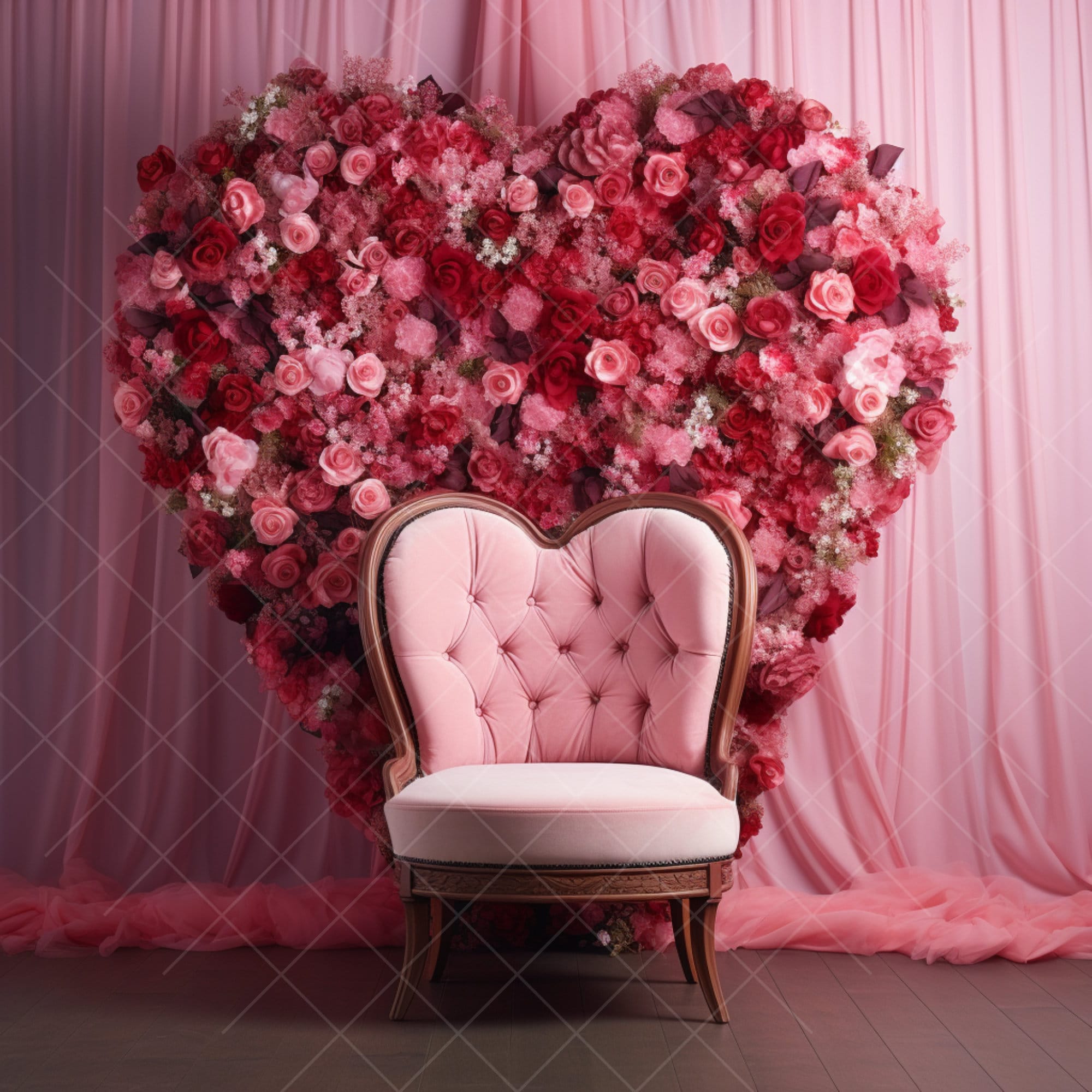 5 Valentines Day Chair Mockup for Photoshop Photography Heart Balloon ...