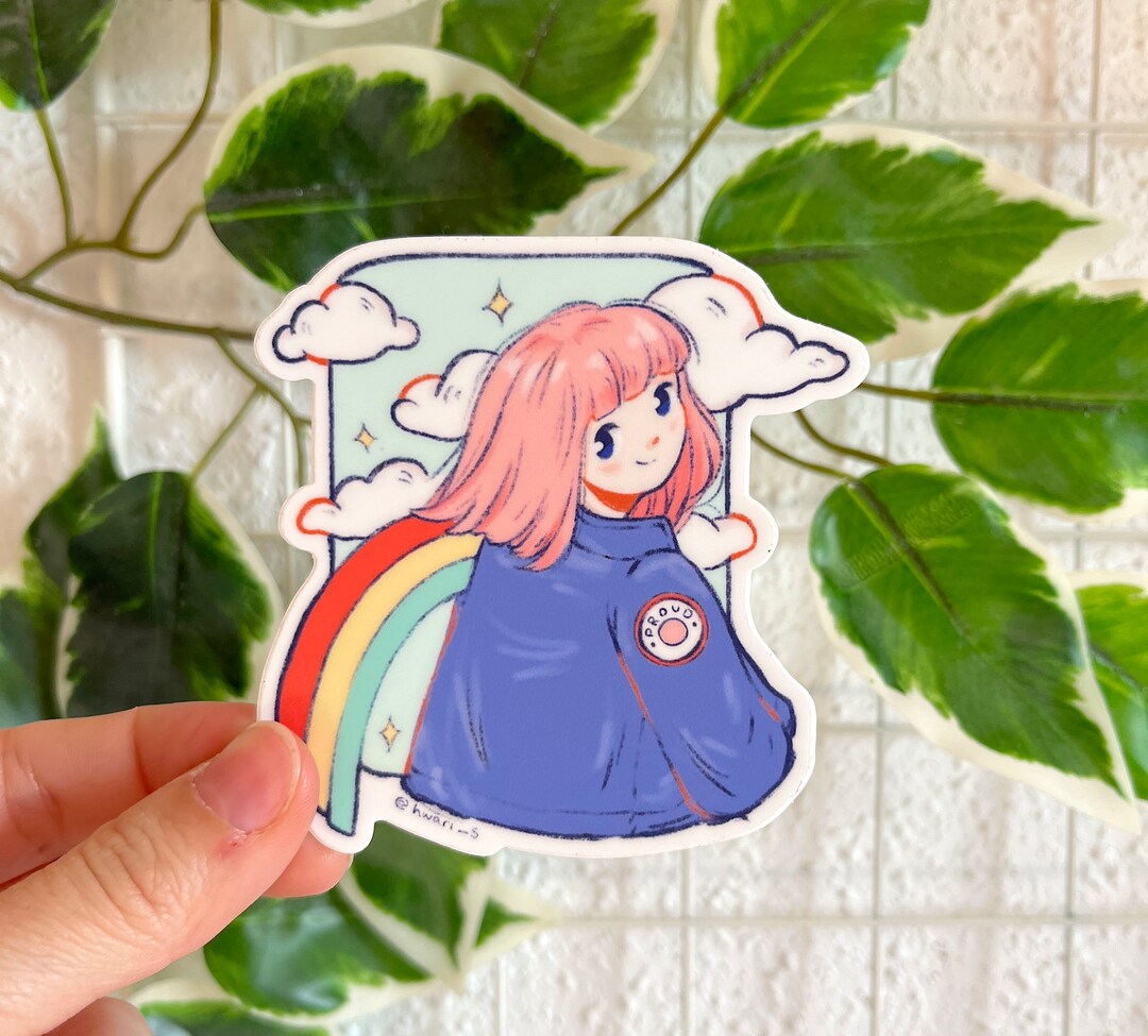 RAINBOW Vinyl Sticker, Cute Art, Cute Stickers, Anime Style, Aesthetic ...