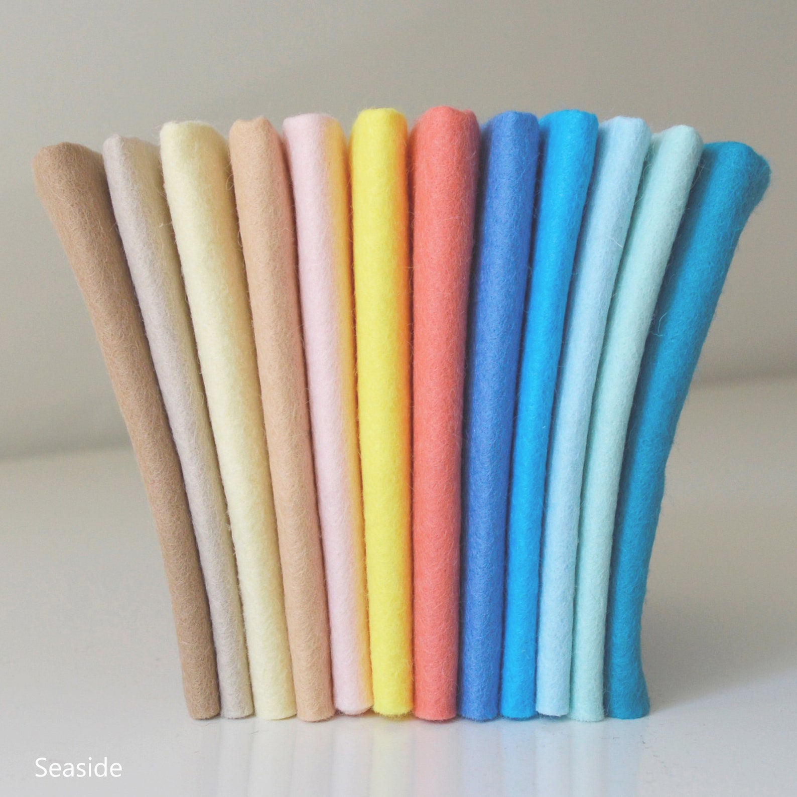 Wool Mix Felt Bundle Packs of 12 Sheets Choice of 6 Pastel - Etsy
