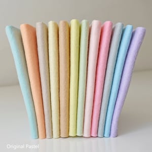 Wool Mix Felt Bundle Packs of 12 Sheets Choice of 6 Pastel - Etsy