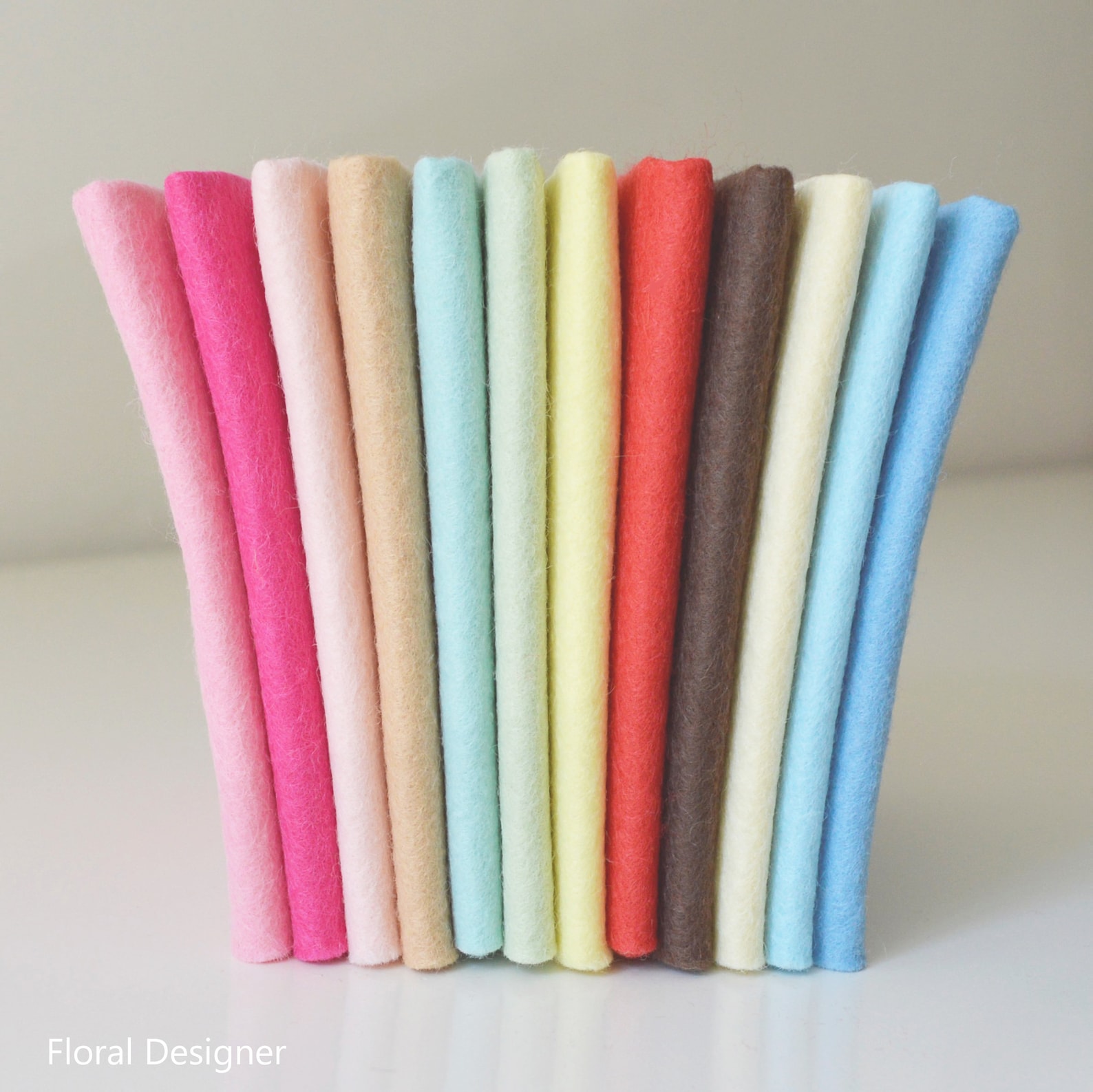 Wool Mix Felt Bundle Packs of 12 Sheets Choice of 6 Pastel - Etsy