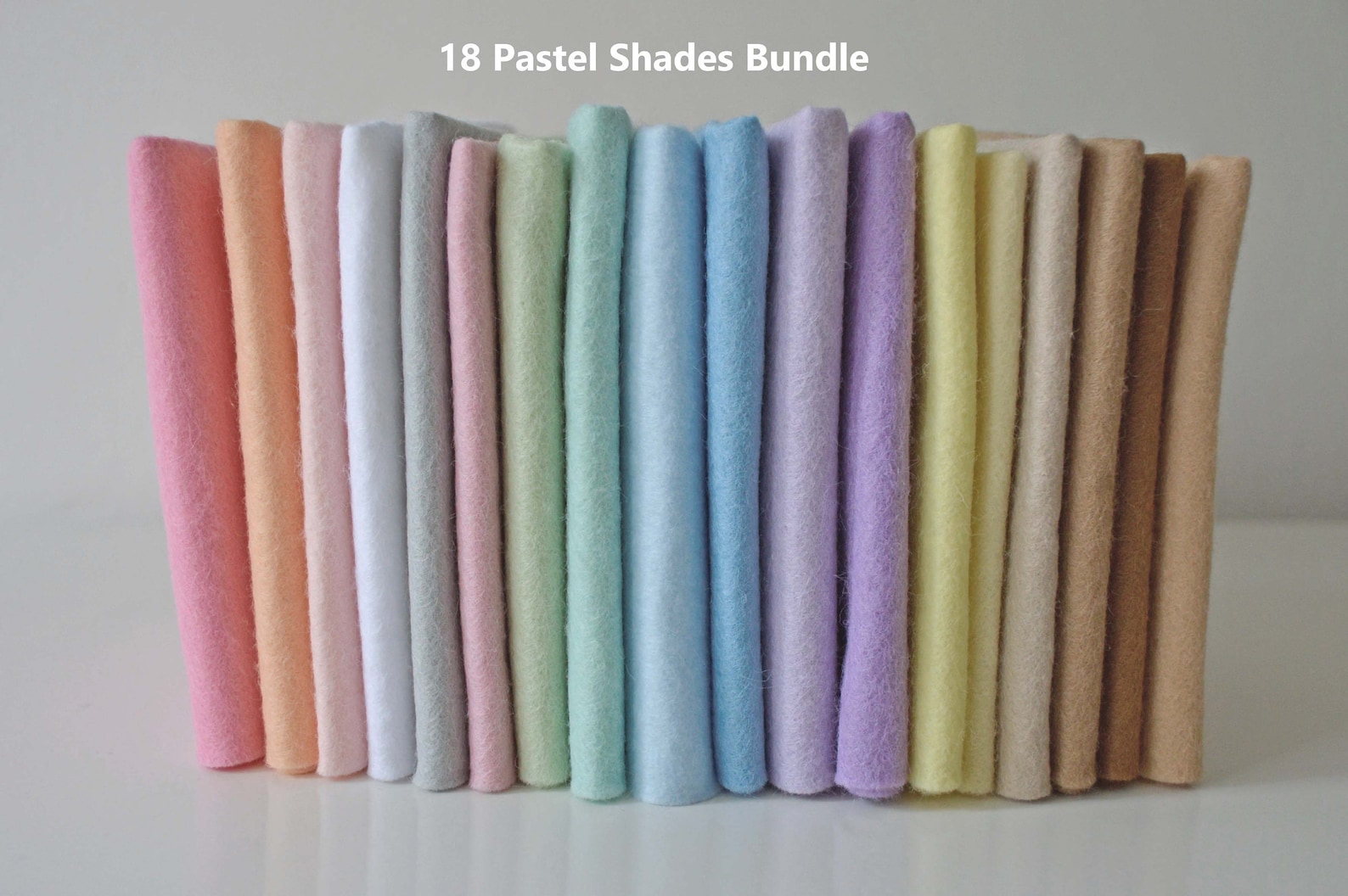 Wool Mix Felt Bundle 18 Pastel Shades Size Options - Etsy UK