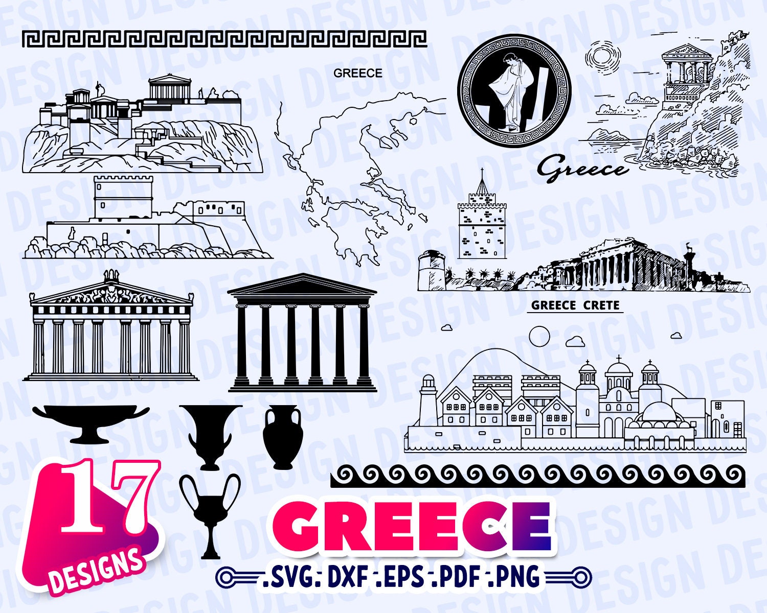 GREECE SVG kreete svg Grecia mapa svg silueta cameo svg - Etsy México