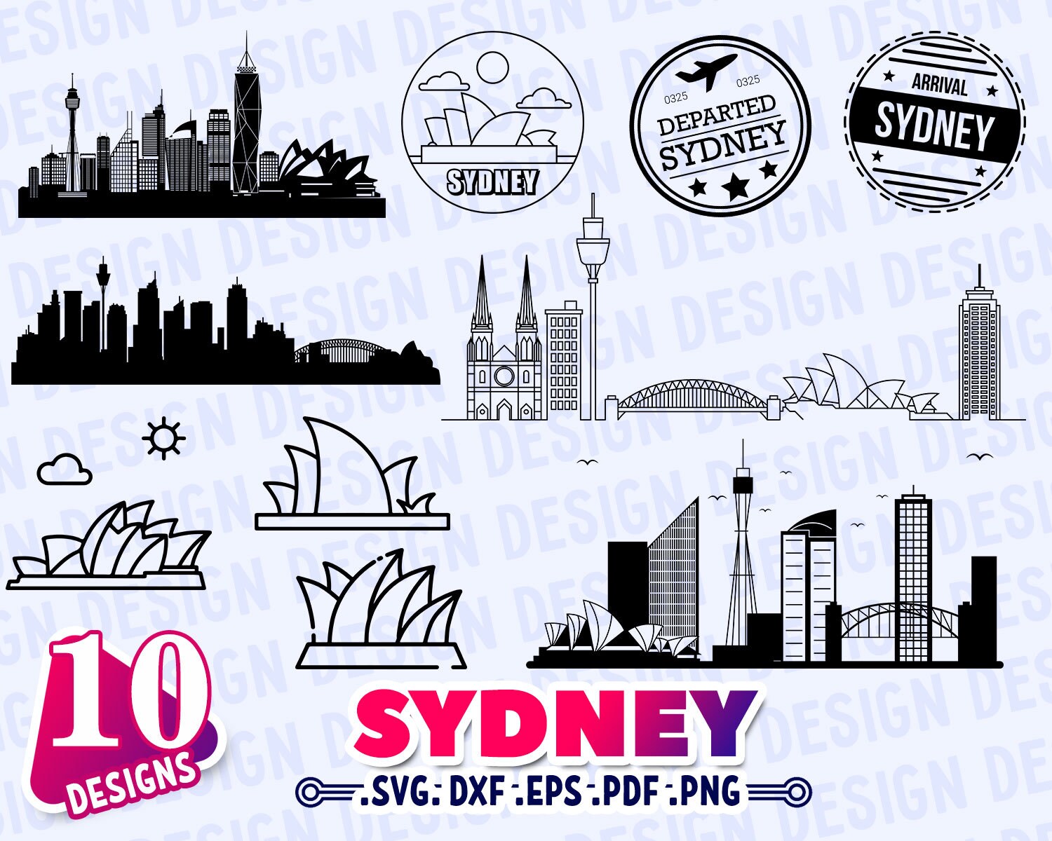 SYDNEY SVG Sydney Opera House Svg Sydney Skyline Svg - Etsy Australia
