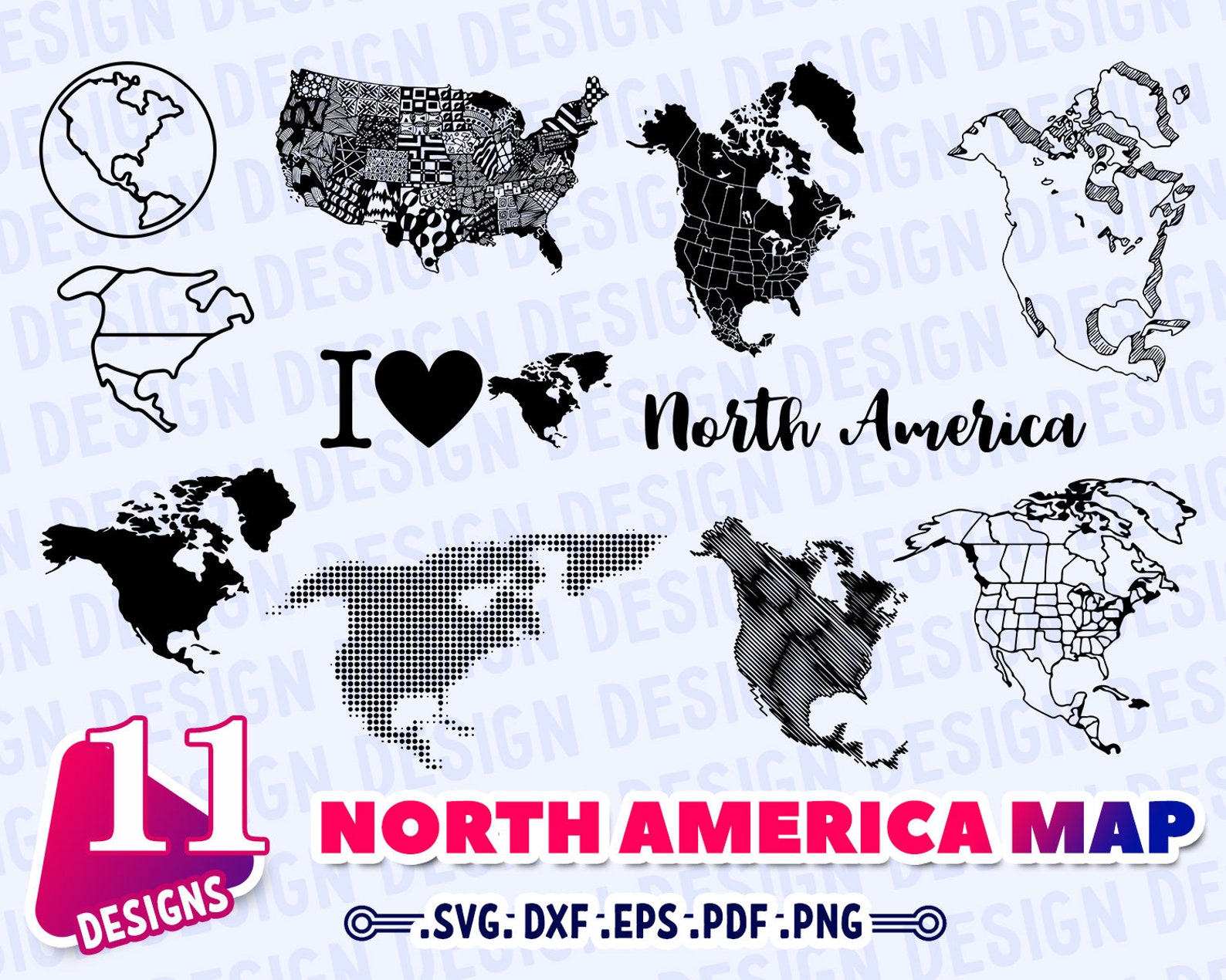 NORTH AMERICA MAP Svg United States Svg Usa Svg Usa Map - Etsy