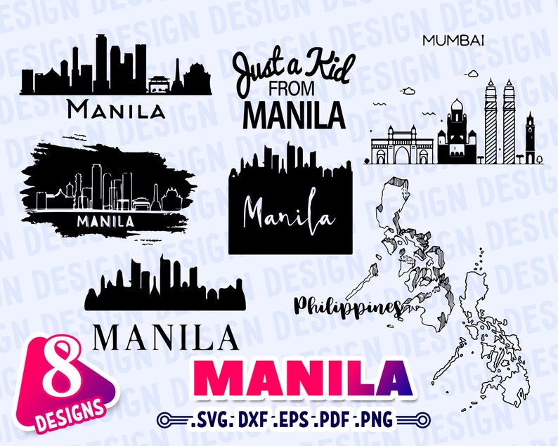 PHILIPPINES SVG MANILA Svg Philipines landmark svg Manila | Etsy
