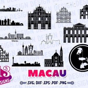 MACAU SVG Macau Print Svg Macau Skyline Svg Silhouette - Etsy