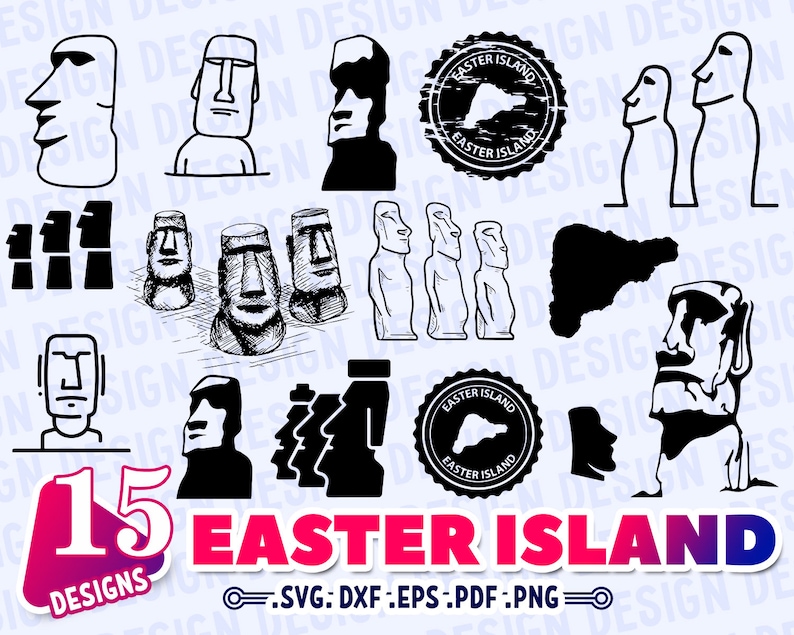 EASTER ISLAND SVG Easter Island Easter Island Heads Easter - Etsy
