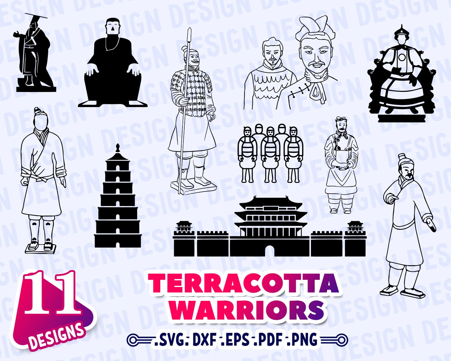 Ancient Chinese Warrior Clipart