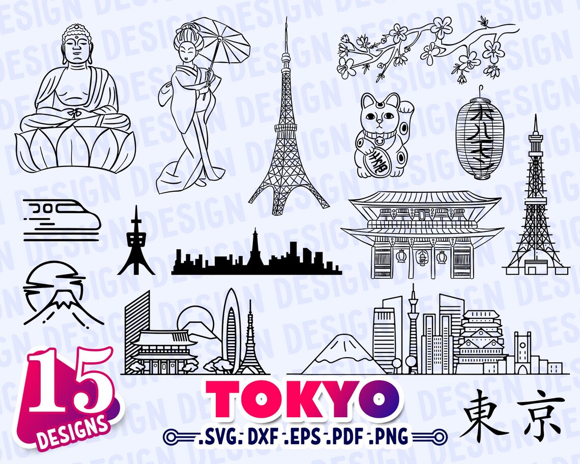 TOKYO SVG JAPAN Svg Kokeshi Japanese Svg Japan Clipart Svg - Etsy