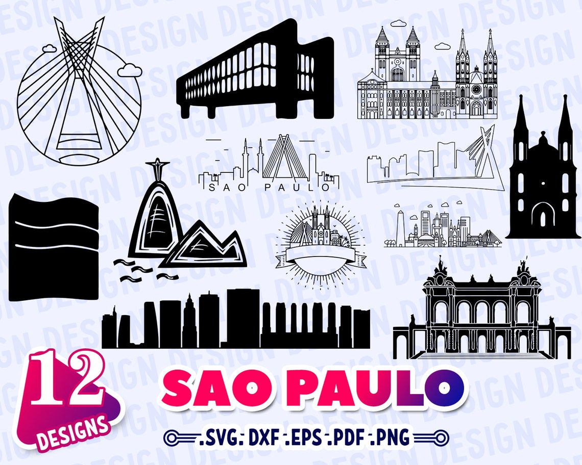 SAO PAULO SVG Brazil Svg Sao Paulo Clipart Sao Paulo - Etsy