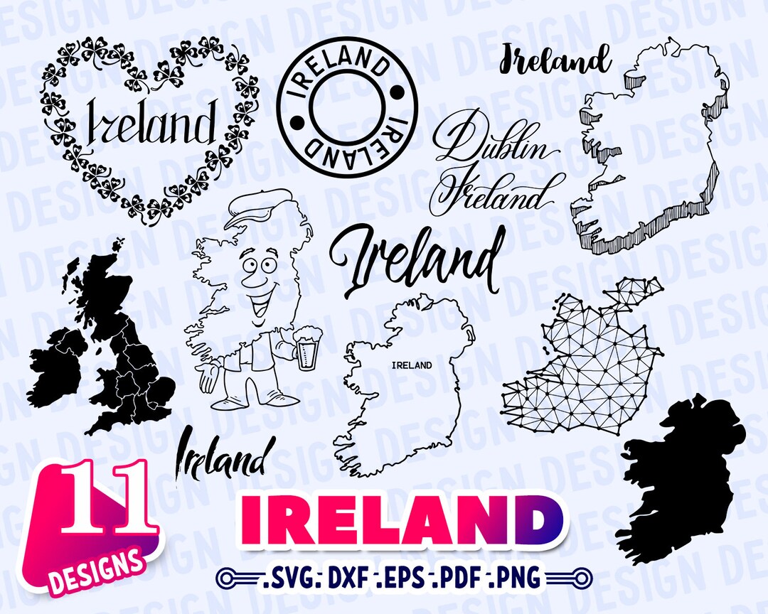 IRELAND SVG, Irland Map Svg, Ireland Love Svg, Irish Pride Svg, Irish ...